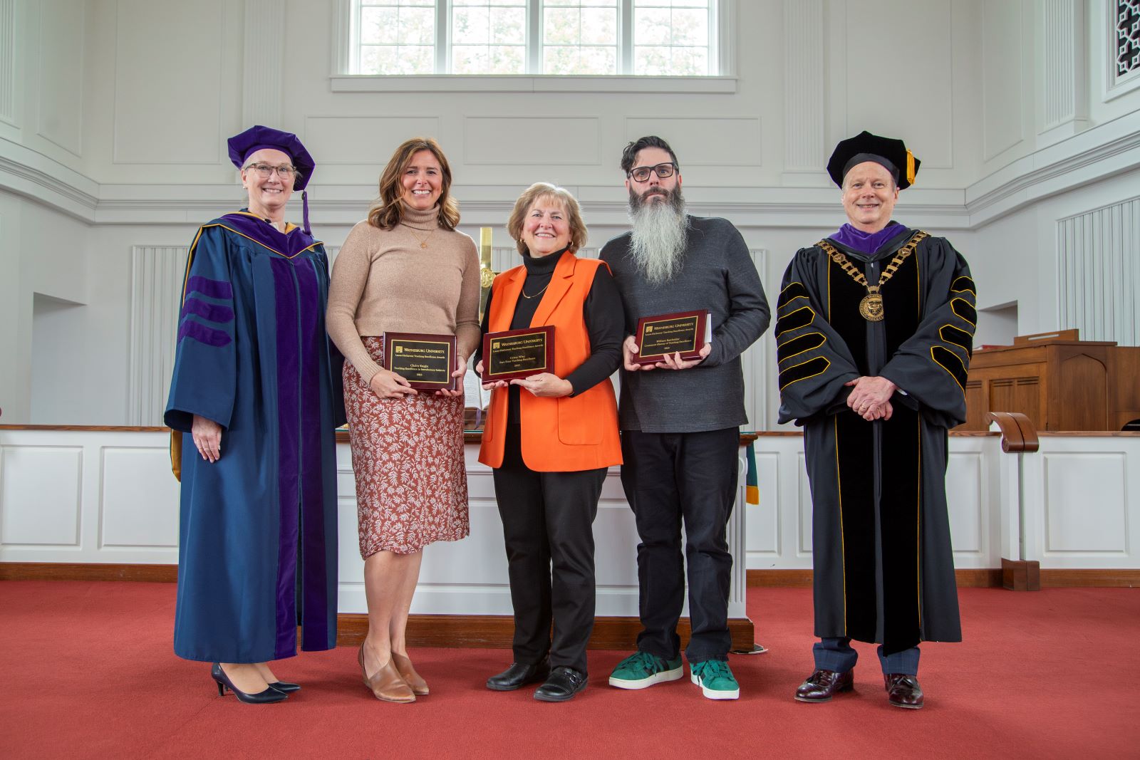 Waynesburg University | Wise, Knight and Batchelder presented with ...