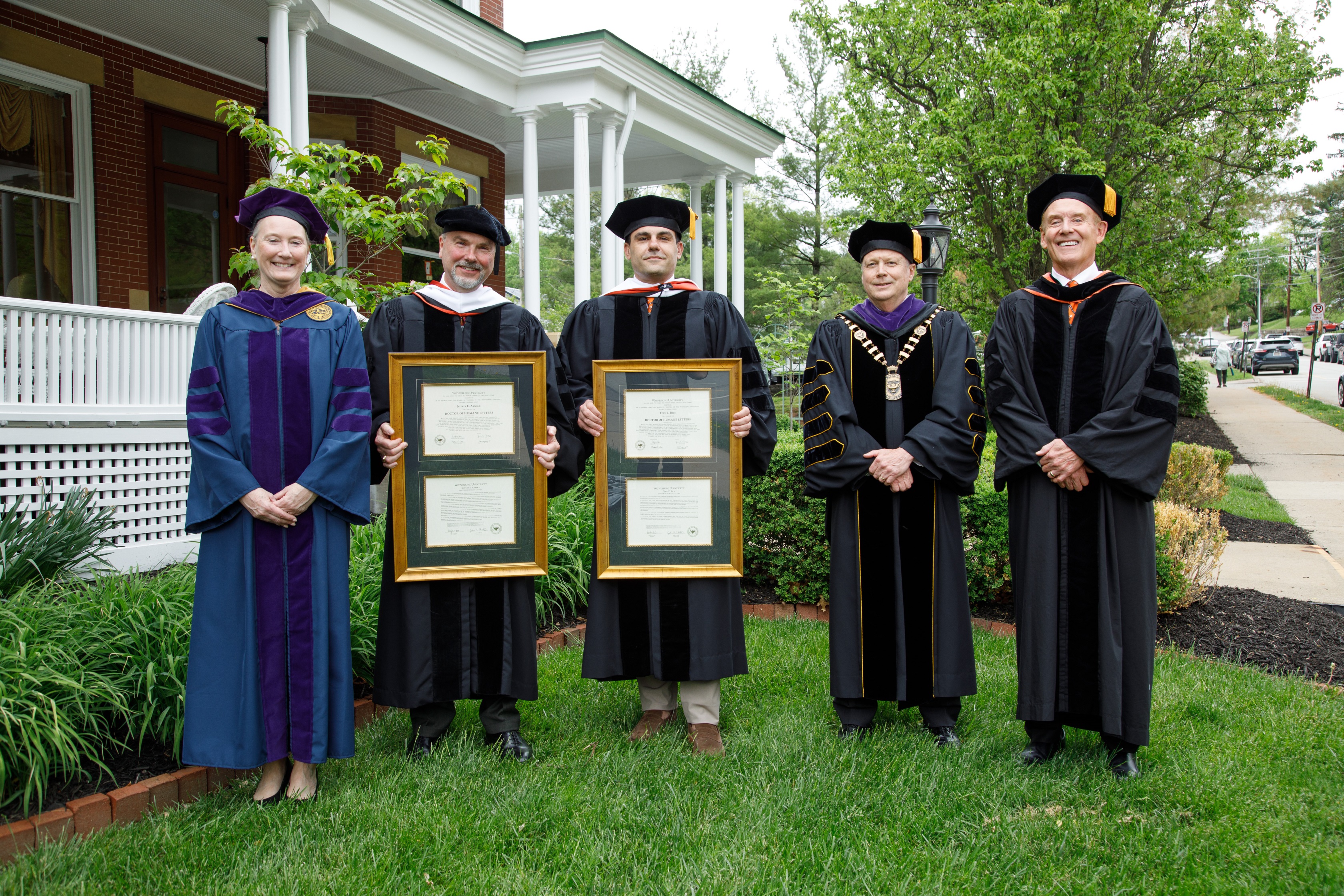Waynesburg University | Arnold, Rice honored at Waynesburg U. Commencement
