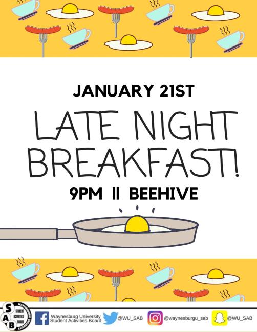 Waynesburg University | Late Night Breakfast
